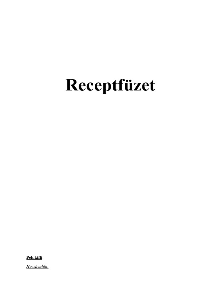 Receptfüzet | PDF