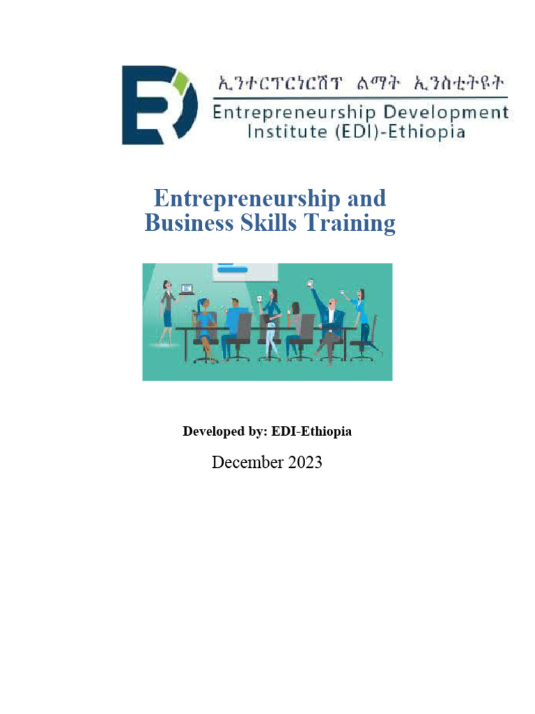 Trainer Guide ENtrep and Business Skills For Youth 2023 | PDF | Goal ...