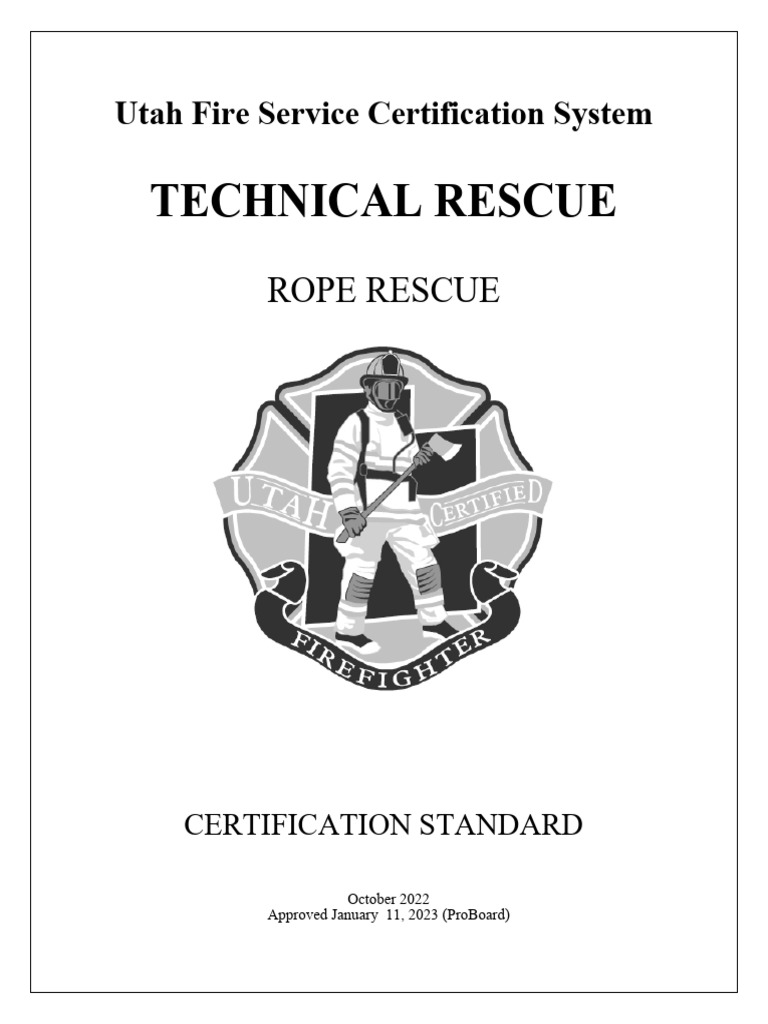 Approved Rope Rescue Standard | PDF | Certification | Personal ...