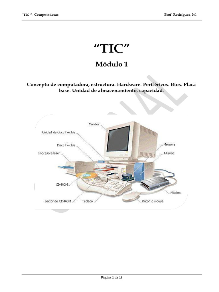 Introducción a las Computadoras | PDF | Periférico | Hardware de la ...
