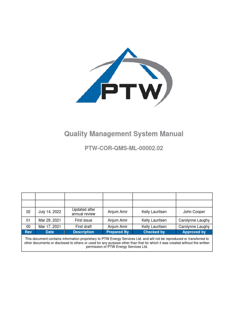 Quality Management System Manual | PDF | Quality Management System ...