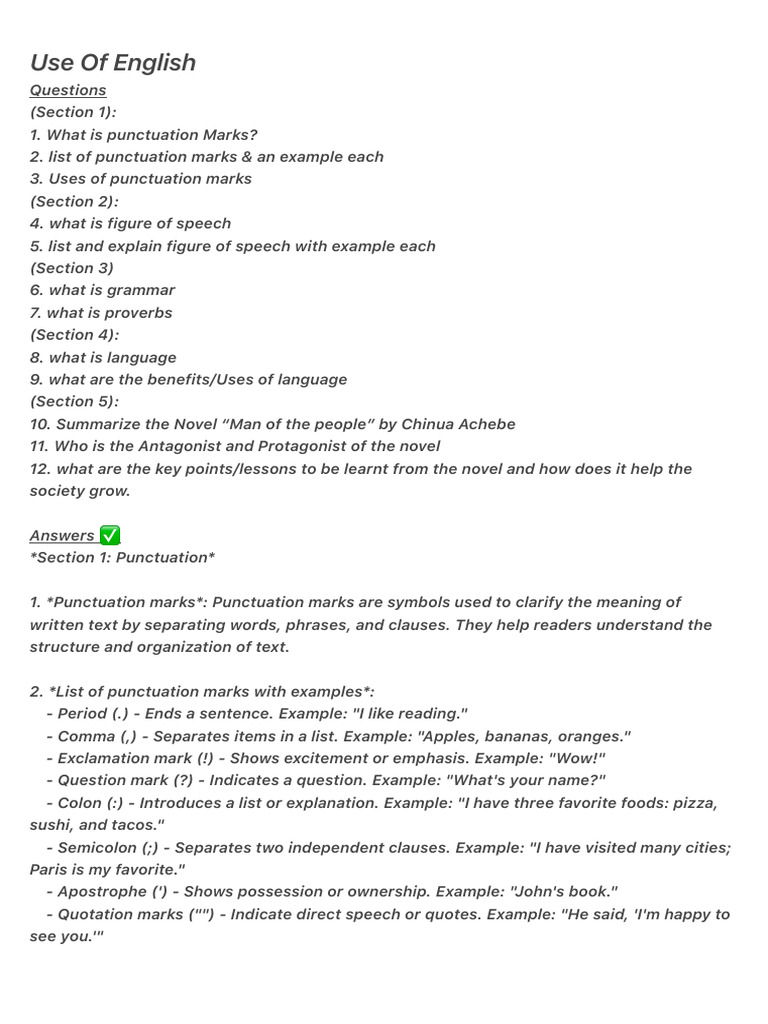 Use of English | PDF | Punctuation | Idiom