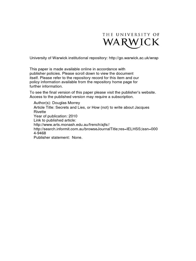 Douglas Morrey About What Is and Isn't Mentioned When People Write ...