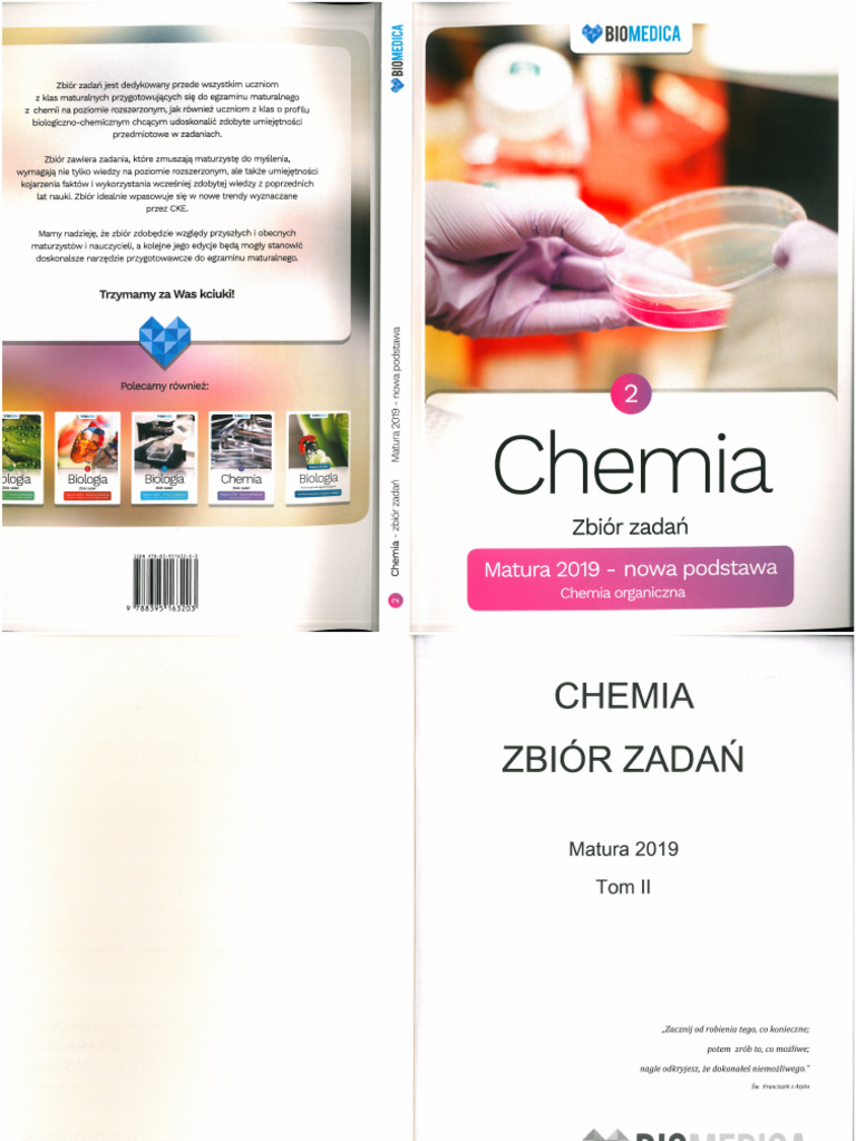 Chemia, Zbiór Zadań, Matura 2019 - Nowa Podstawa, Chemia Organiczna ...