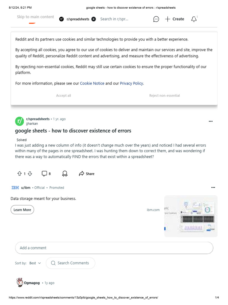 Google Sheets - How To Discover Existence of Errors - R - Spreadsheets | PDF | Spreadsheet ...