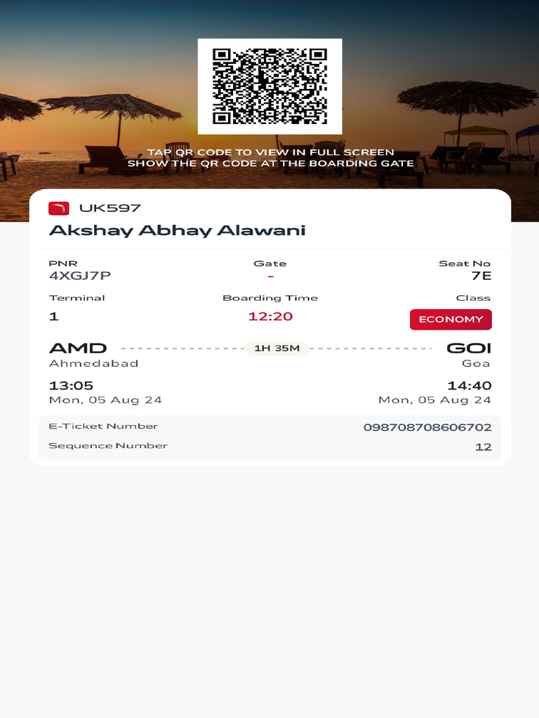 Air India Boarding Pass | PDF