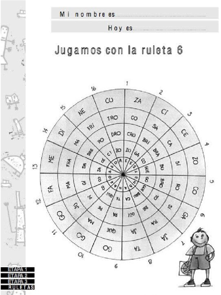 Ruleta Sílabas | PDF
