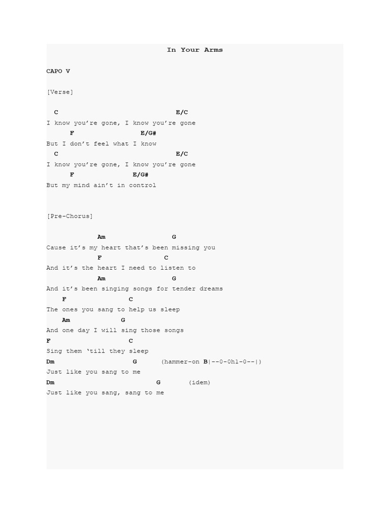 In Your Arms | PDF