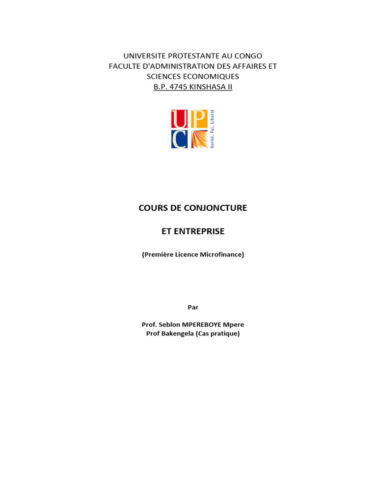 Politique Conjoncturelle et Entreprises | PDF | Business | Macroéconomie