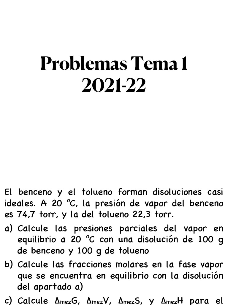 Enunciados Problemas Tema 1-2 | PDF