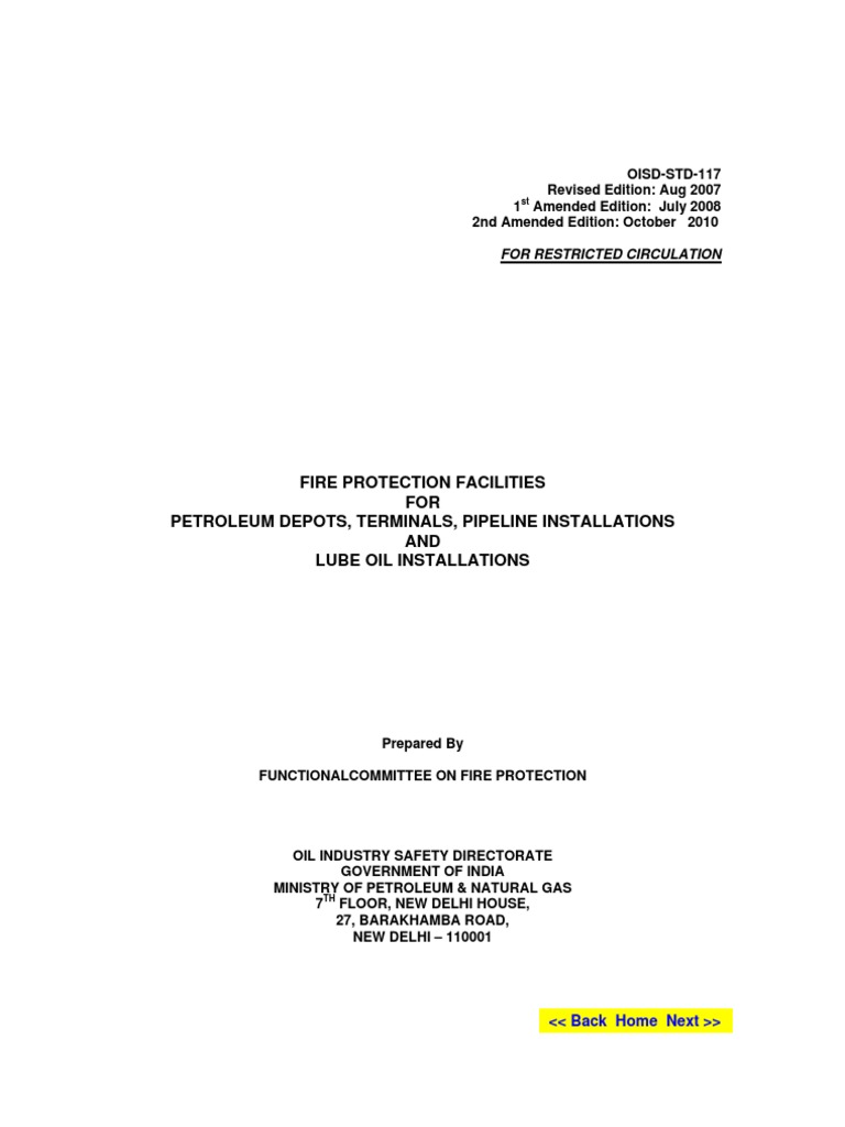 Fire Protection for Oil Industry Installations | PDF | Pump | Flammability