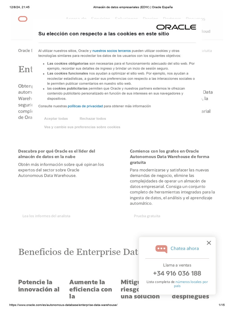 Almacén de Datos Empresariales (EDW) - Oracle España | PDF | Cookie ...