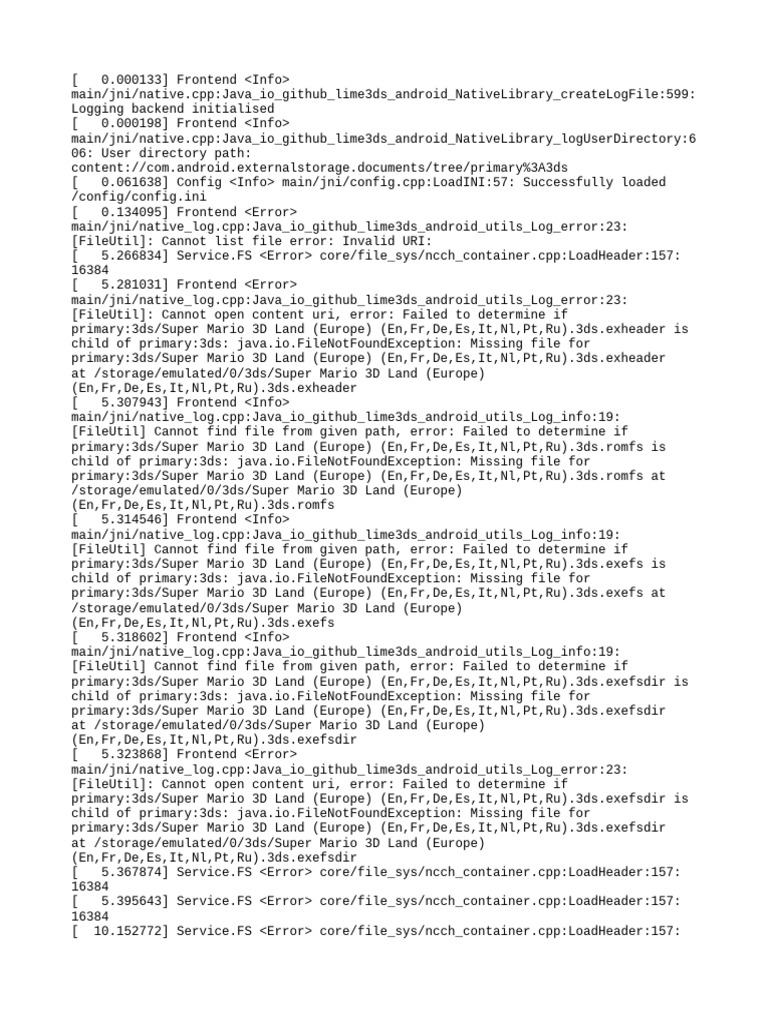 Lime3ds Log | PDF | Computing | Computer Architecture