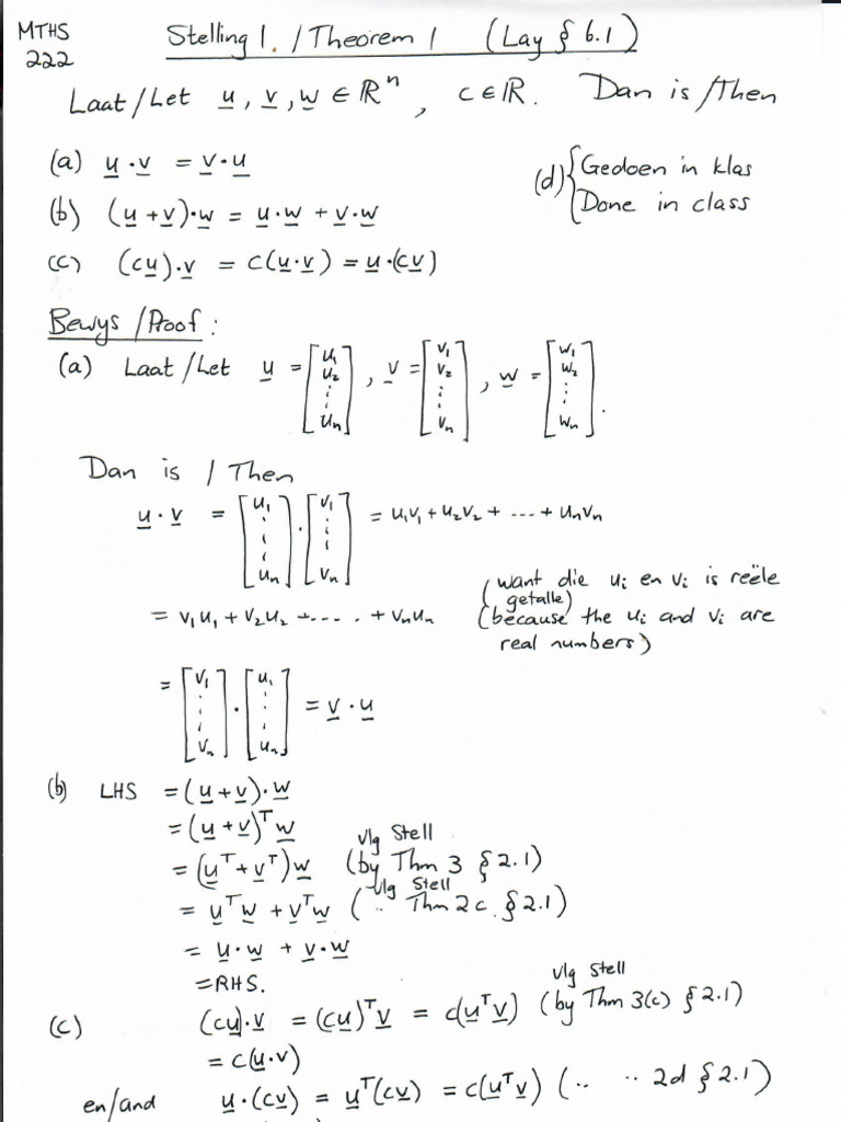 Proof Theorem 1 Lay 6 1 Pdf
