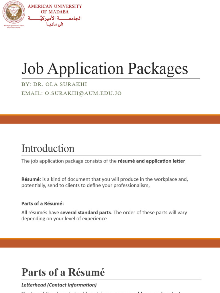 Essential Job Application Package Guide | PDF | Résumé