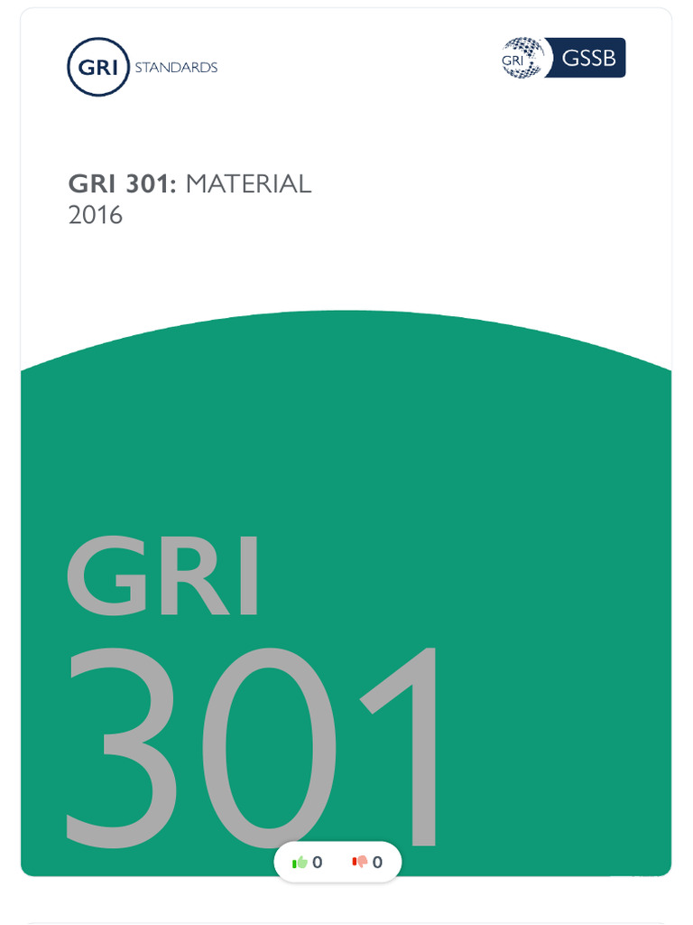 GRI 301: Standar Material 2016 | PDF | Komputer