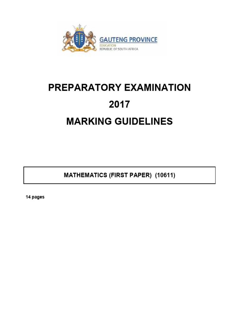 Math p1 Eng Memo | PDF | Mathematics | Mathematical Analysis