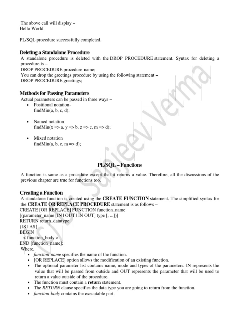 Plsql 11 15 Pdf Plsql Parameter Computer Programming 