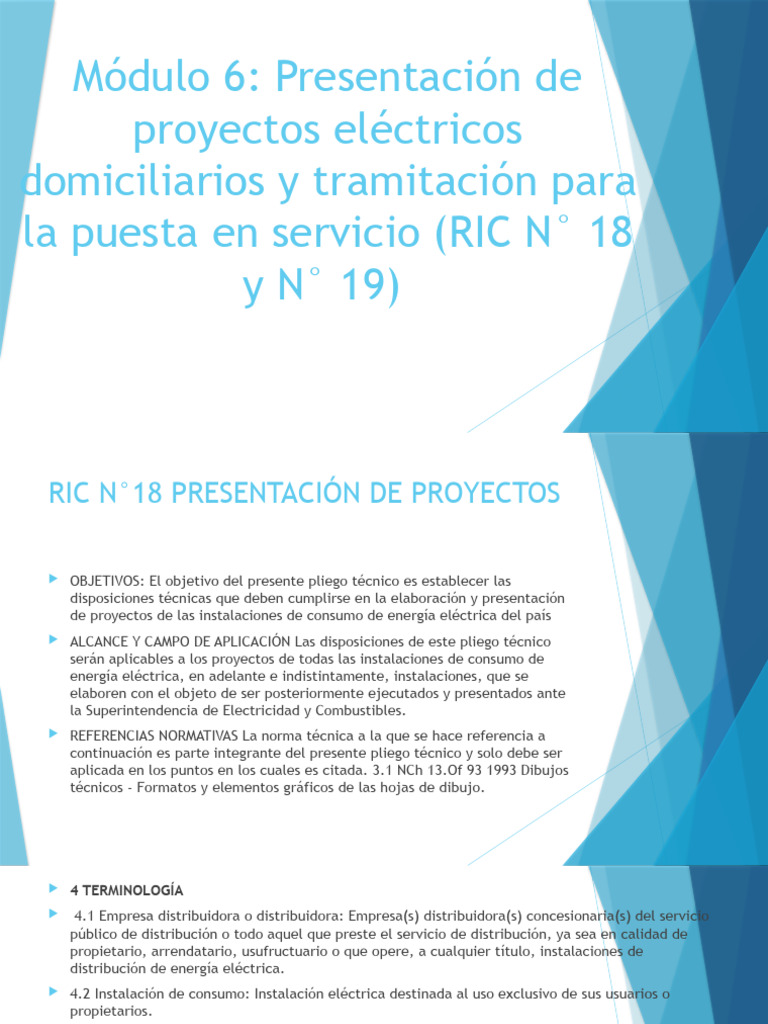 Módulo 6 Pliegos Tecnicos Ric 18 y 19 | PDF | Ingenieria Eléctrica ...