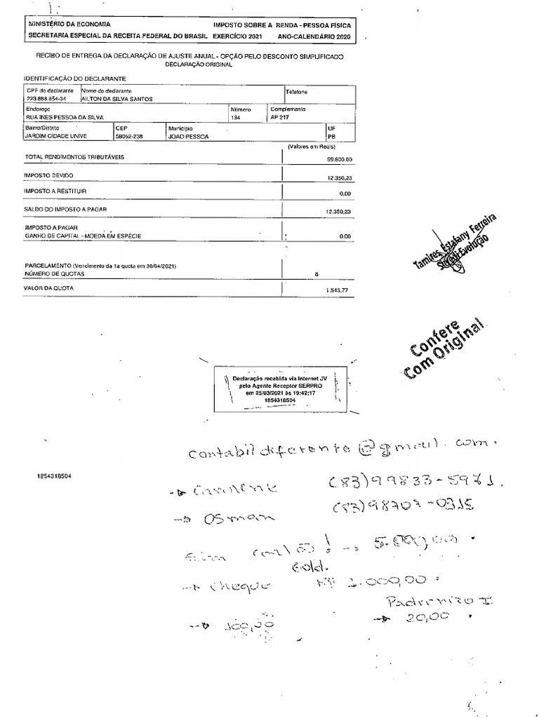 Declaração Irpf | PDF