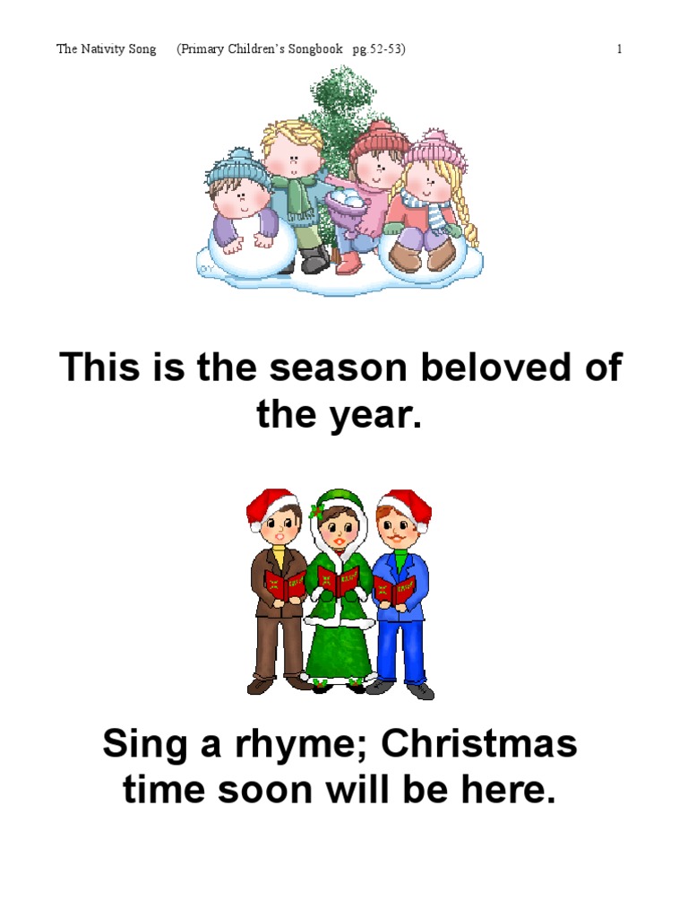 Nativity Song Lyrics for Children | PDF