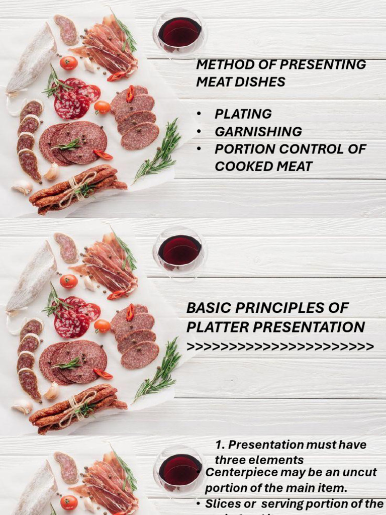 Method of Presenting Meat Dishes | PDF