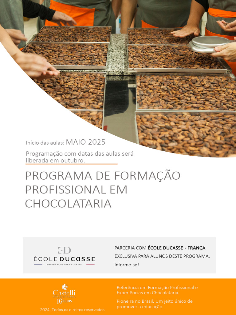 Programa - FPC - 2025 | PDF | Chocolate | Desenvolvimento profissional