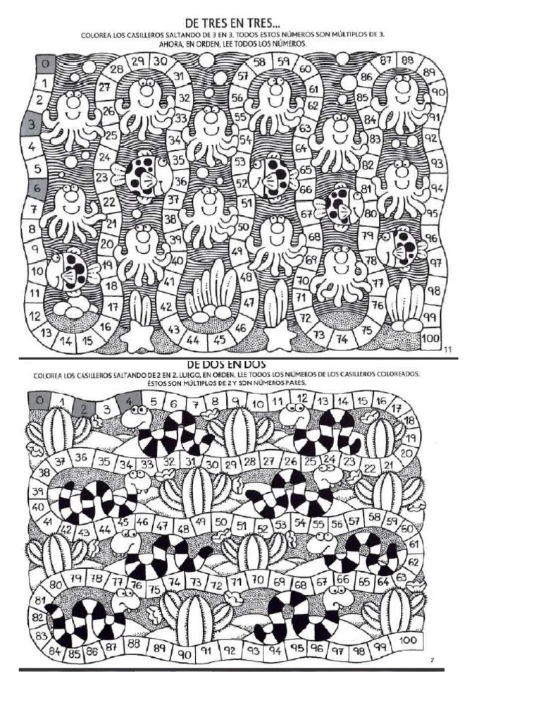 Tablas Del 2 Al5 | PDF