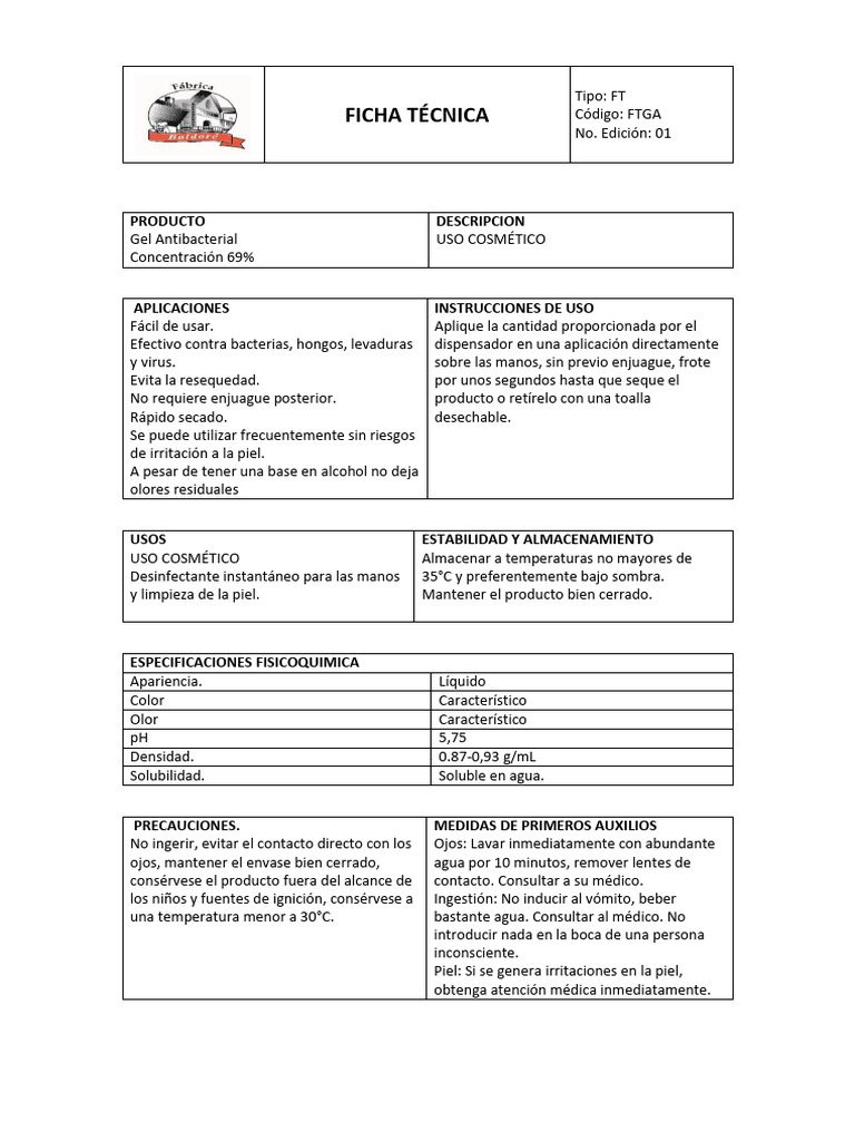 1 FTG | PDF | Agua | Productos cosméticos