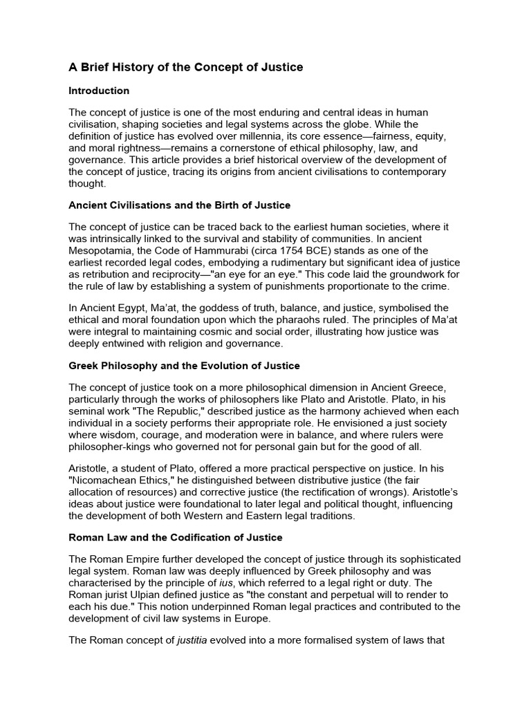 History of Justice | PDF | Justice | Crime & Violence