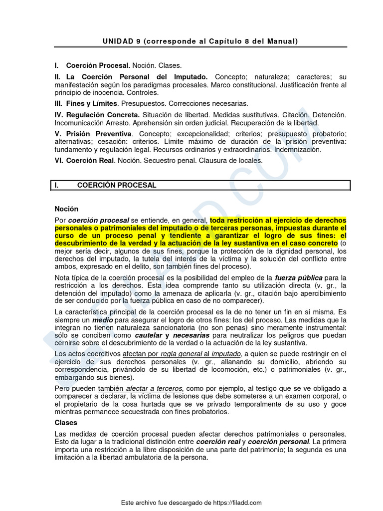 UNIDAD 8 Manual - Coercion Corresp Cap 12 | PDF | Mandato | Castigos