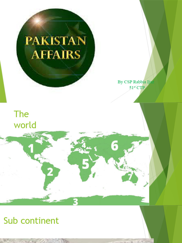 Pak Affair 1st Lecture | PDF