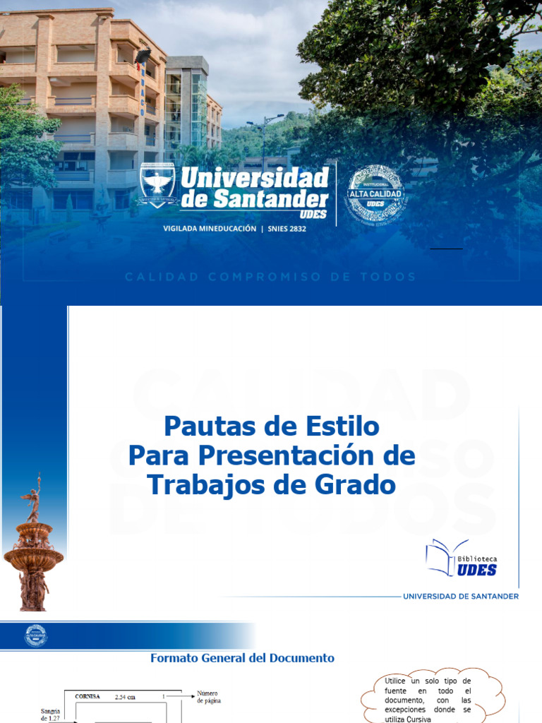 Pautas de Estilo para Presentación de Trabajos de Grado | PDF | Citación | Puntuación