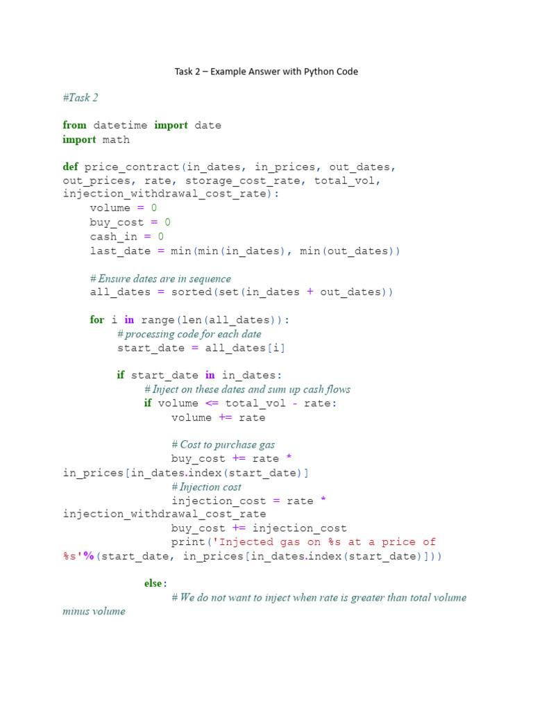 JPMC - Task 2 | PDF | Gases | Prices
