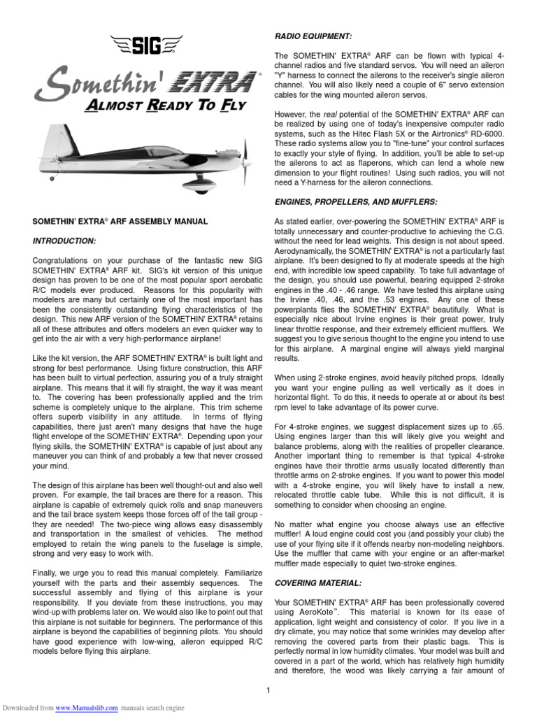 somethin_extra_arf | PDF | Screw | Empennage