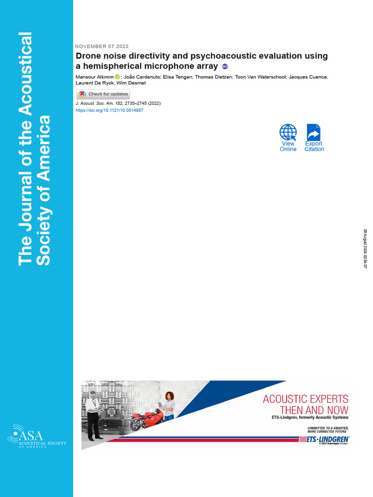 Alkmim (2022) - Drone Noise Directivity and Psychoacoustic Evaluation ...