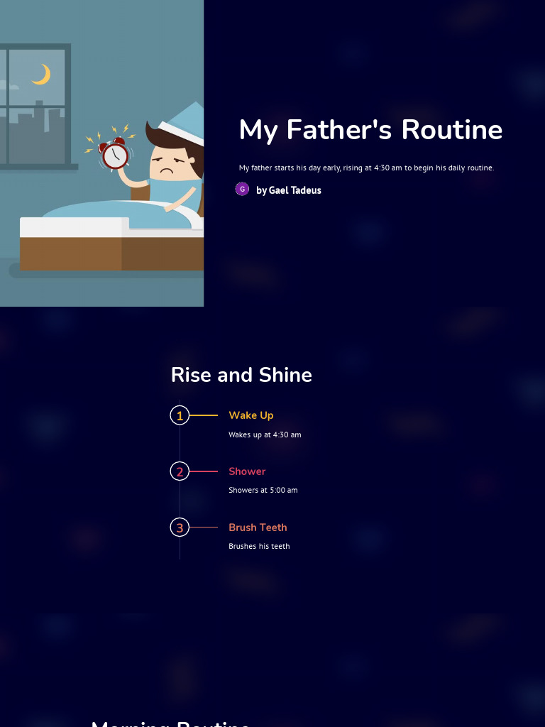 My Father's Daily Routine Explained | PDF