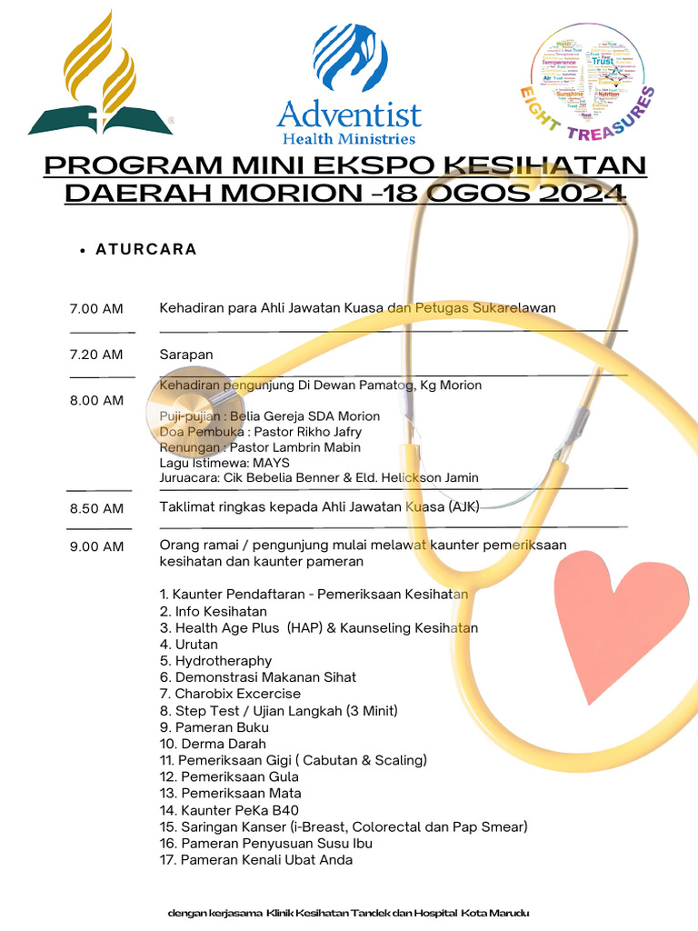 Aturcara Program Mini Ekspo Kes Daerah Morion 2024 | PDF