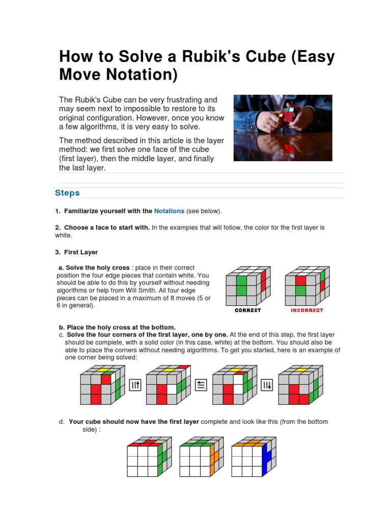 How To Solve A Rubik's Cube | PDF | Teaching Mathematics