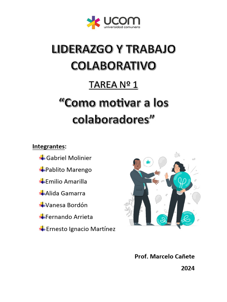 Tarea Grupal 1 | PDF | Motivacional | Motivación