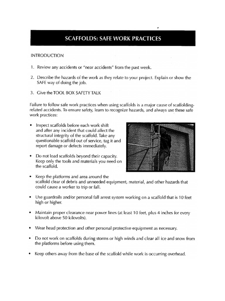 Scaffold-Safe work practice-1 | PDF