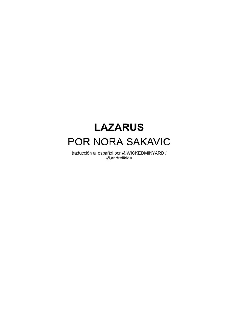 LAZARUS | PDF