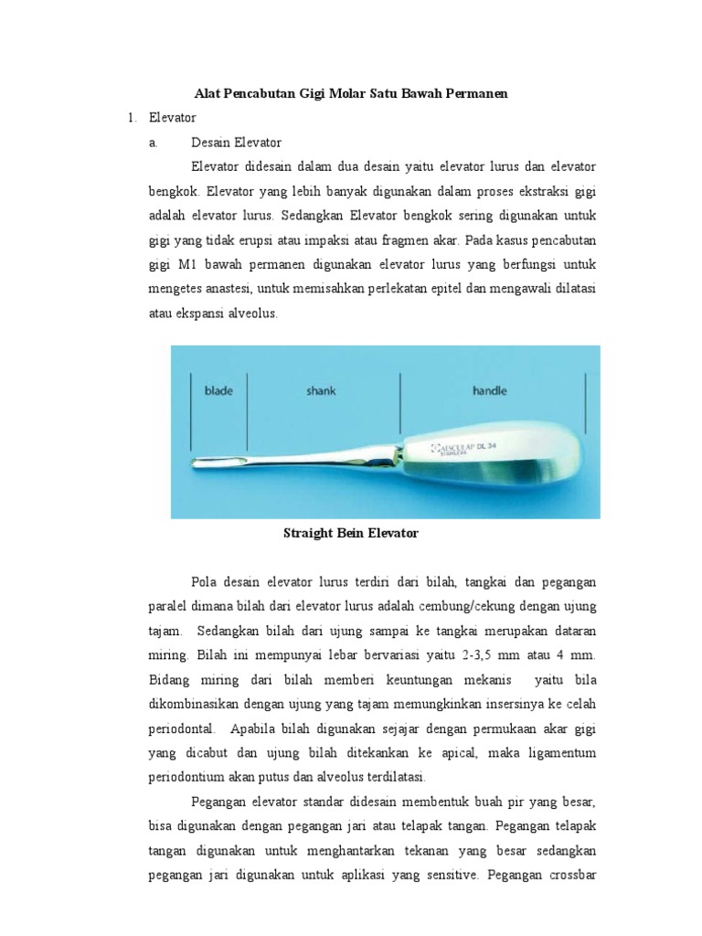 Alat Ekstraksi Molar Bawah | PDF