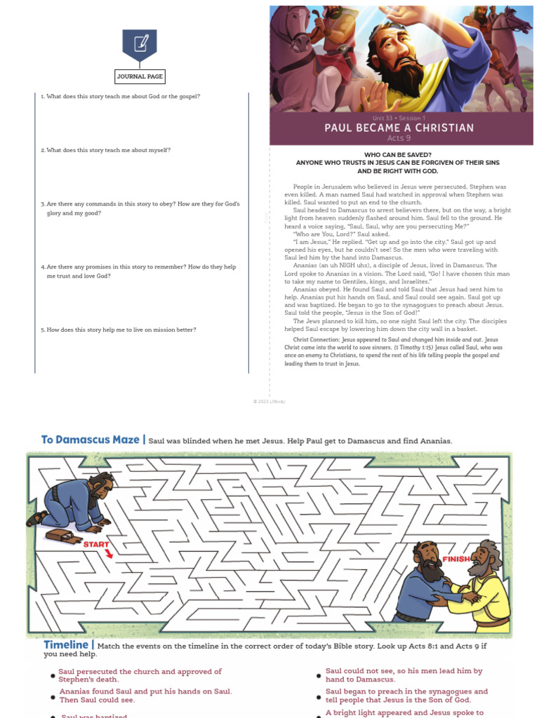 06 tgp4 v11 U33 s1 Ok Activity Pgs | PDF | Paul The Apostle | Jesus