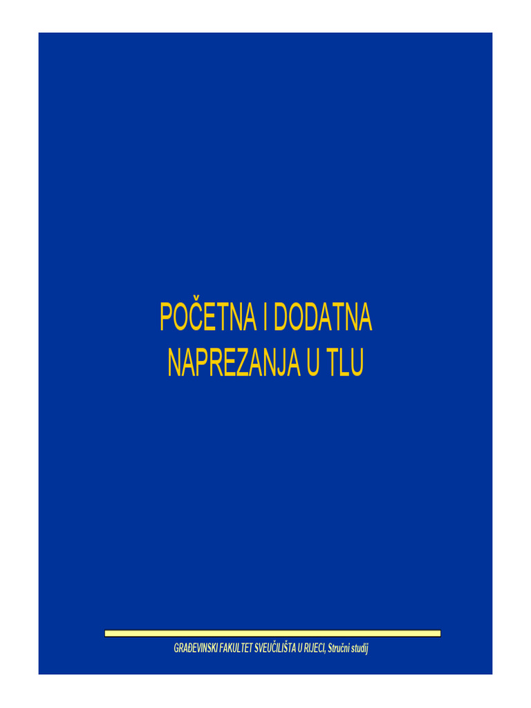 Naprezanja I Deformacije U Tlu | PDF