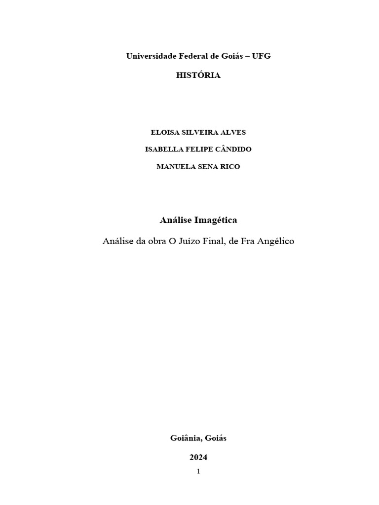 Análise Imagética, Juízo Final | PDF | Arte