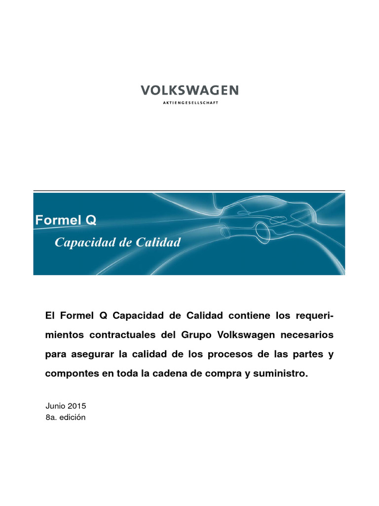 Formel Q Capacidad de Calidad 2015 | PDF | Sistema de manejo de calidad ...