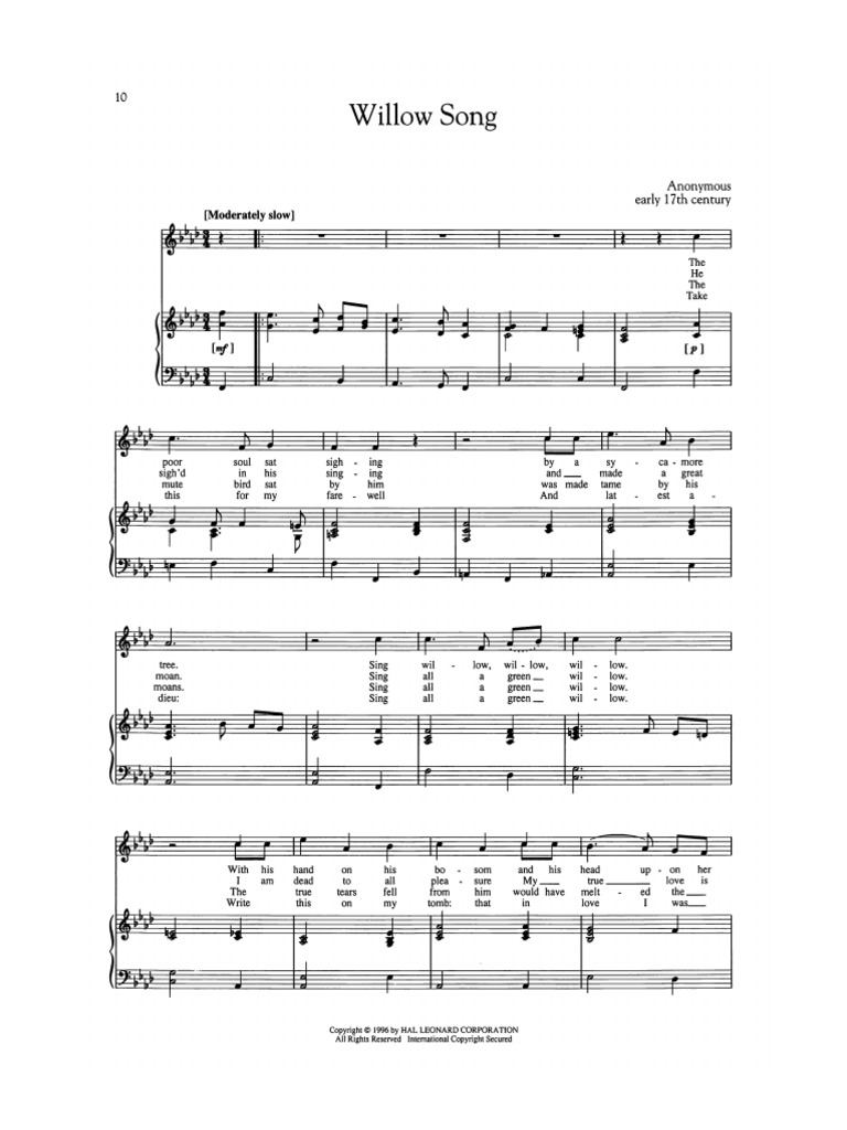 Willow SOng | PDF