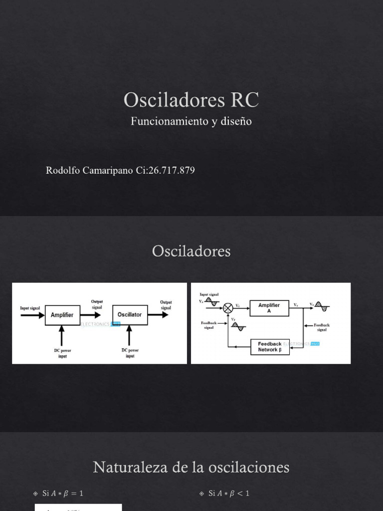 Osciladores RC | PDF