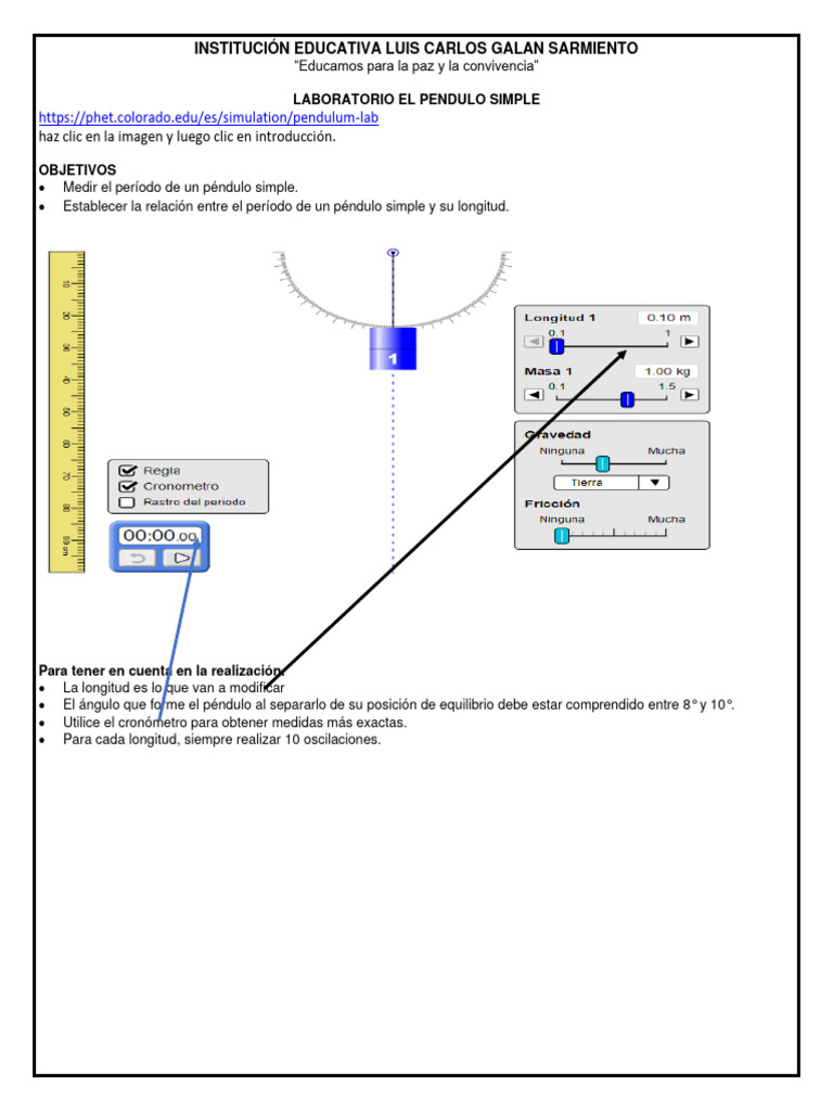 Laboratorio Pendulo Simple 2024 | PDF